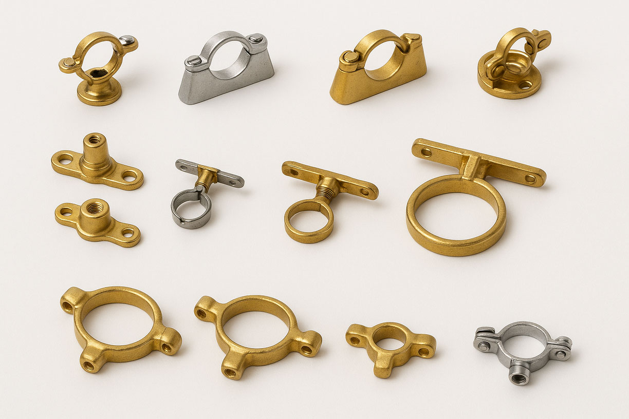 Brass Pipe Clamps & Pipe Support Systems | Brass Parts India ...